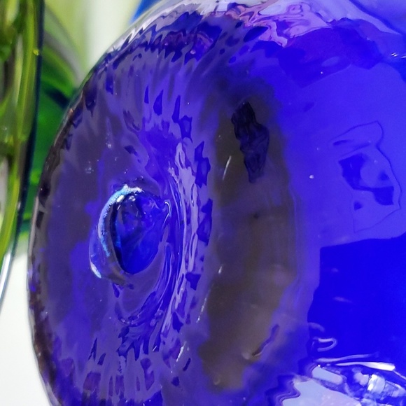 BLENKO | Art | Rare 25 Blenko Cobalt Blue Handcrafted Optic Art Glass ...